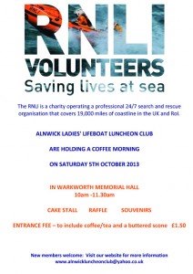 Coffee morning for RNLI - The Ambler