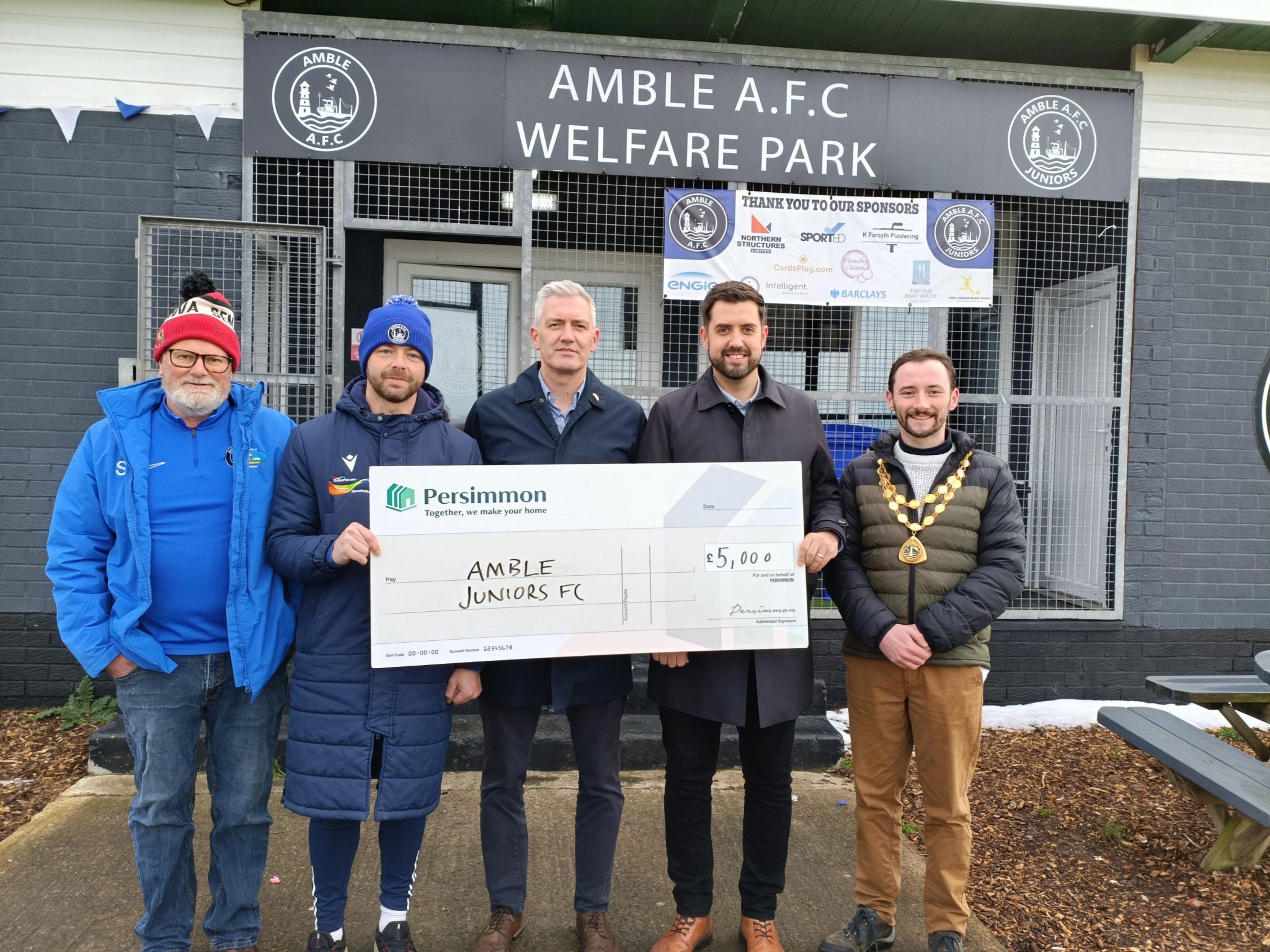 A further welcome donation to Amble AFC Juniors - The Ambler
